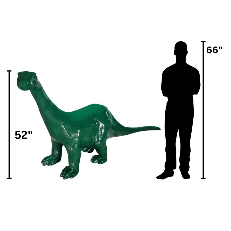 Long Neck Sinclair Dino Aluminum Statue | Dinosaur Décor
