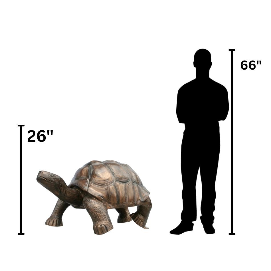Aluminum Giant Walking Turtle Statue | Metal Turtle Décor